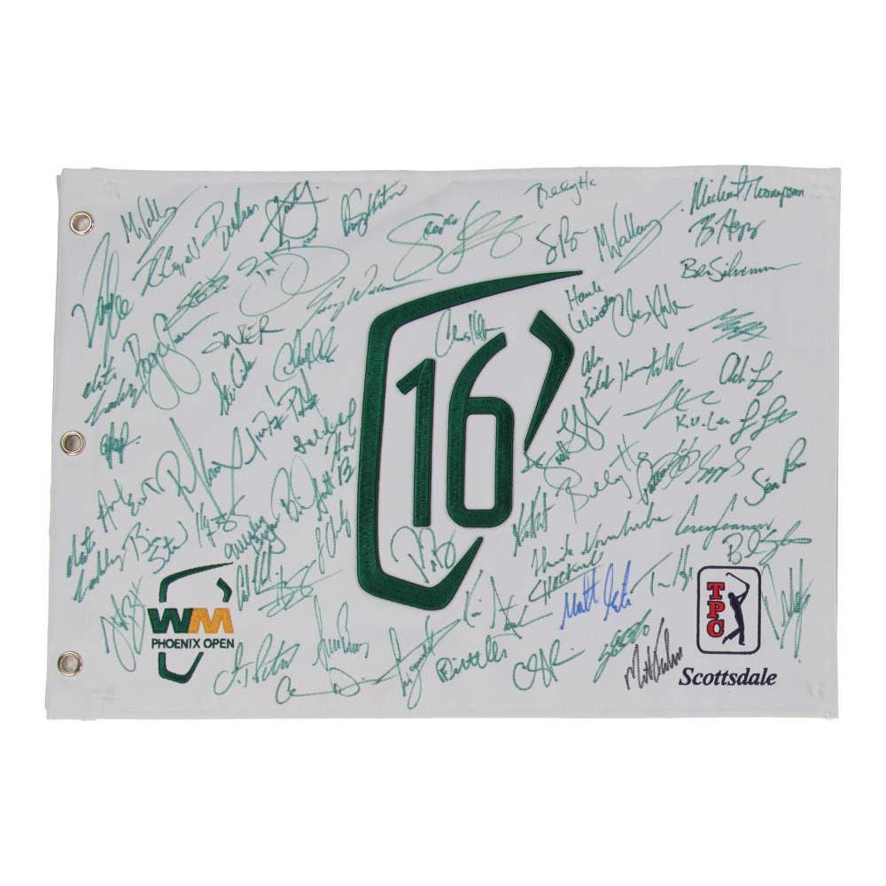 2022 Phoenix Open Field Full-Size Pin Flag Signed by (73) with Stewart ...