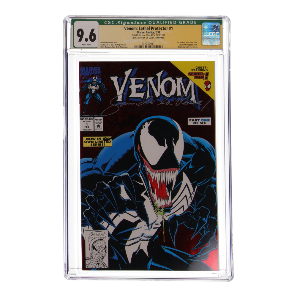 Sam de la Rosa & Mark Bagley Signed 1993 "Venom: Lethal Protector ...