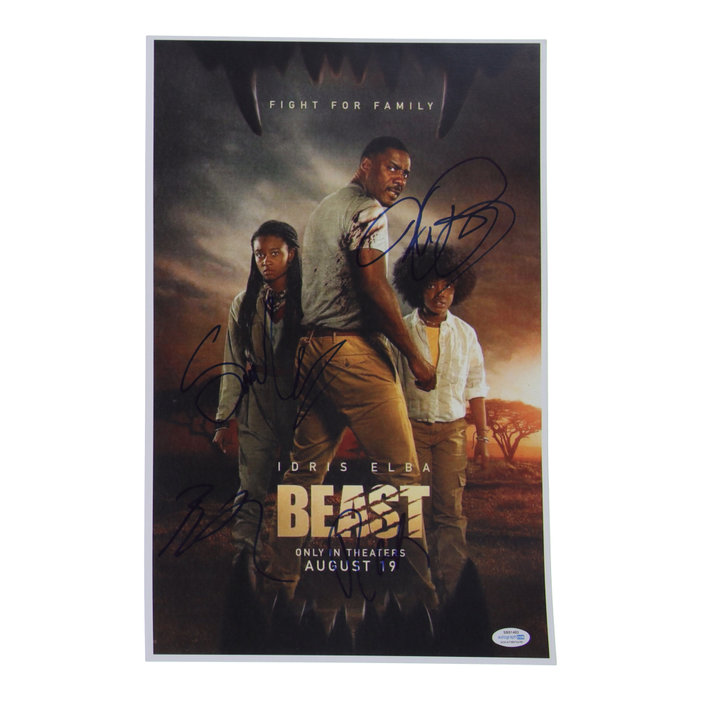 "Beast" 11x17 Photo Signed by (4) with Idris Elba, Baltasar Kormakur ...