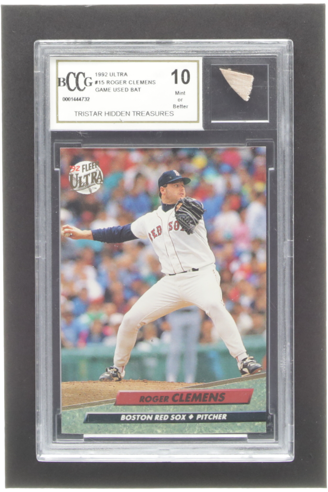 Roger Clemens 1992 Ultra #15 with Game Used Bat Piece (BCCG 10 ...