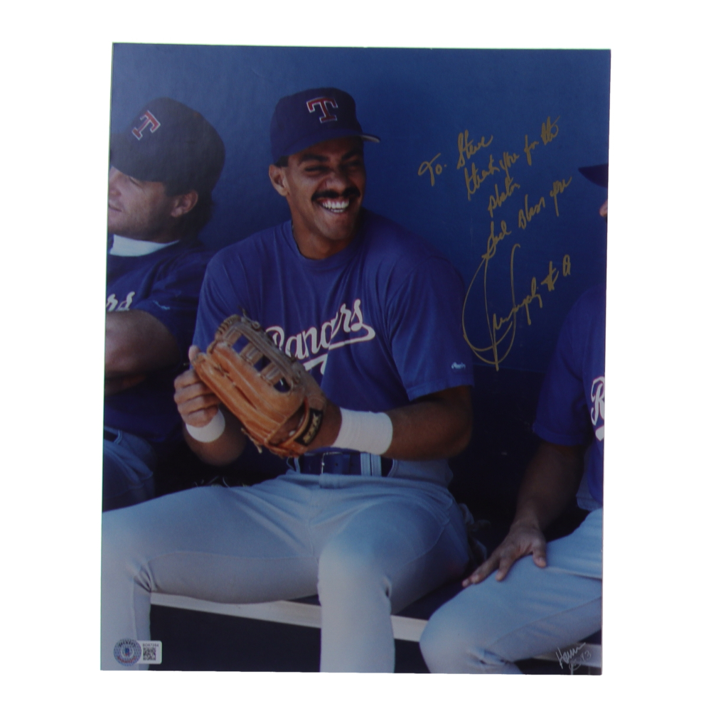 Juan Gonzalez Signed Rangers 11x14 Photo with Extensive Inscription ...