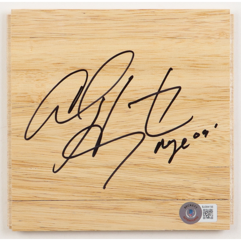 Al Harrington Signed 6x6 Wood Floor Piece (Beckett) | Pristine Auction