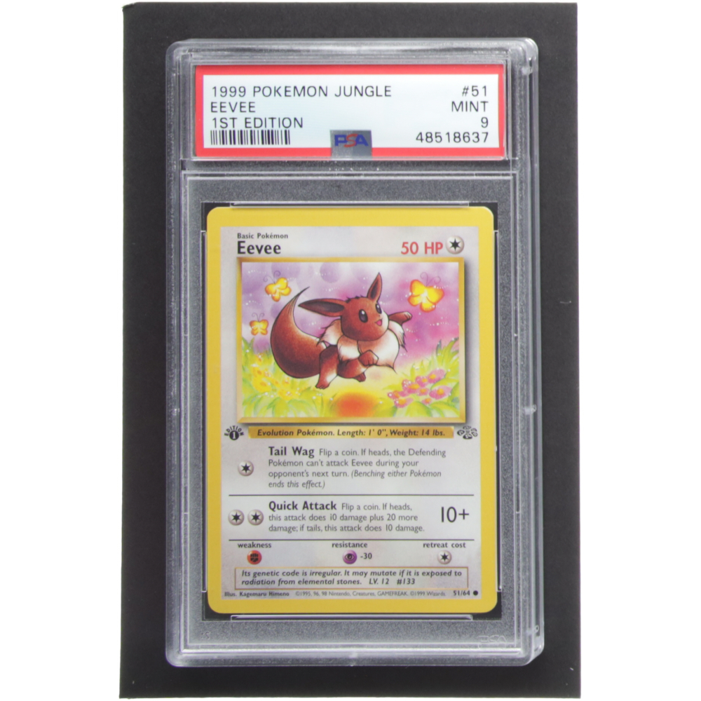 Eevee 1999 Pokemon Jungle 1st Edition #51 (PSA 9) | Pristine Auction