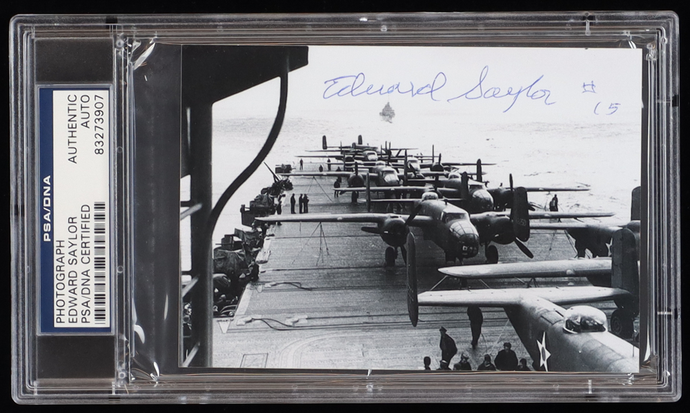 Edward Saylor Signed 3.5x5 Photo (PSA Encapsulated) | Pristine Auction