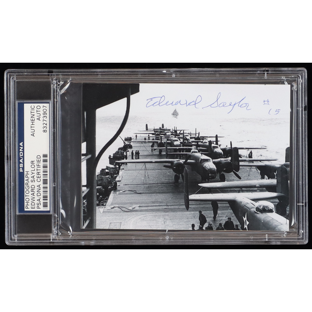Edward Saylor Signed 3.5x5 Photo (PSA Encapsulated) | Pristine Auction