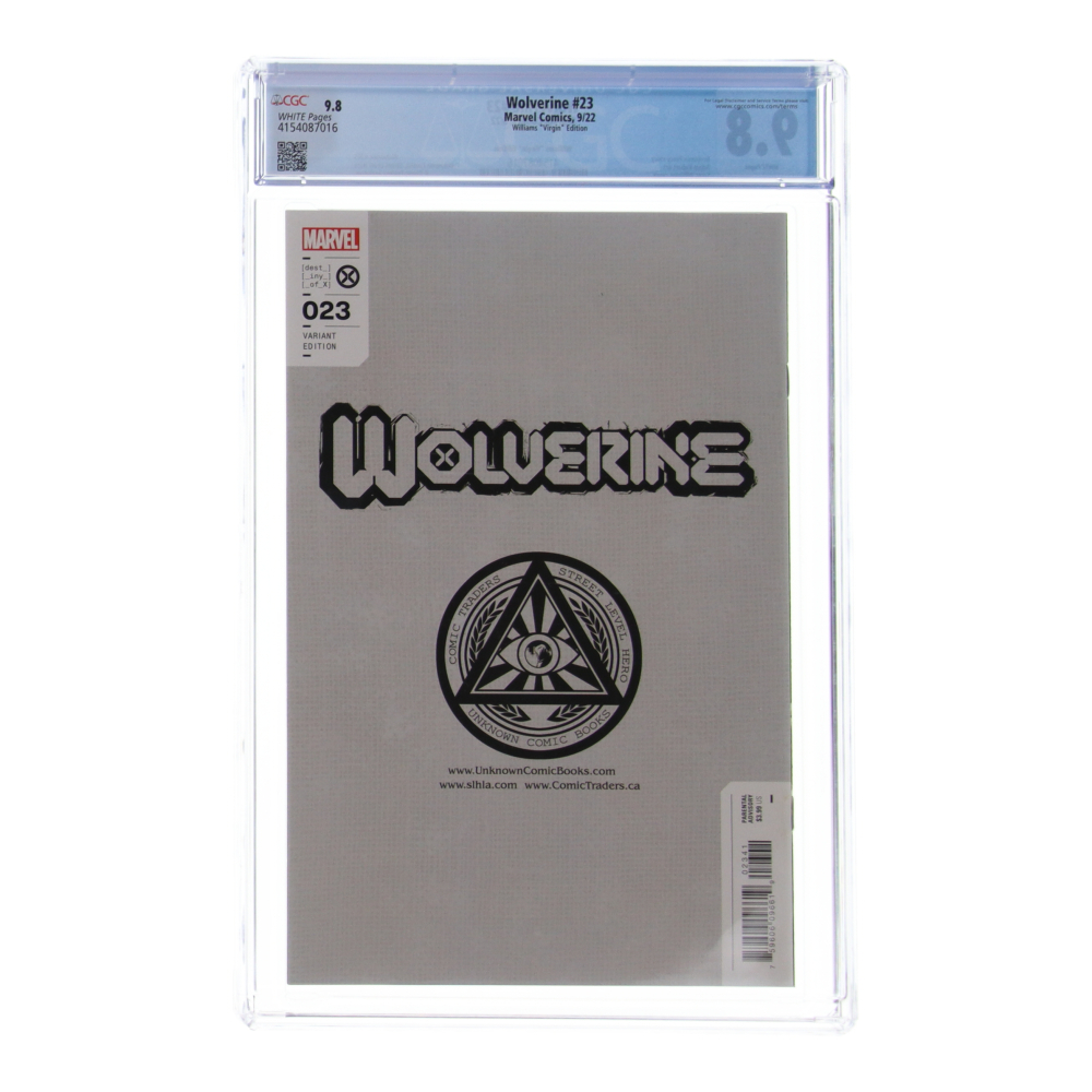 2022 "Wolverine" Issue #23 Williams Virgin Variant Cover Marvel Comic ...