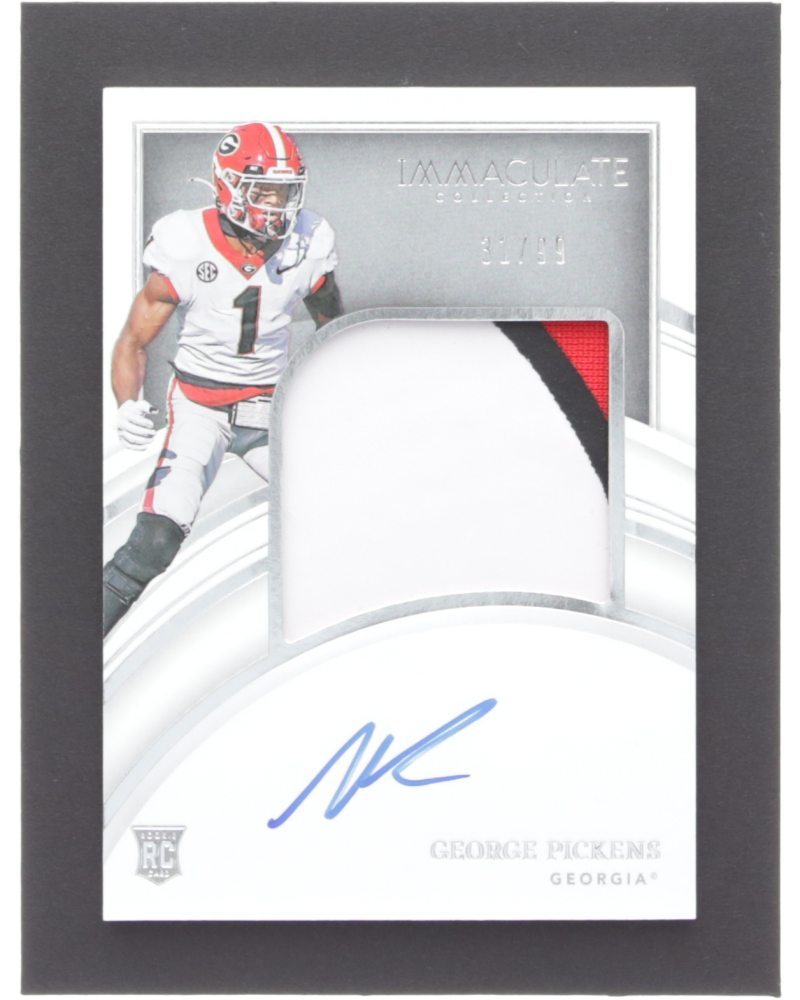 George Pickens 2022 Immaculate Collection Collegiate #76 JSY AU #31/99 ...