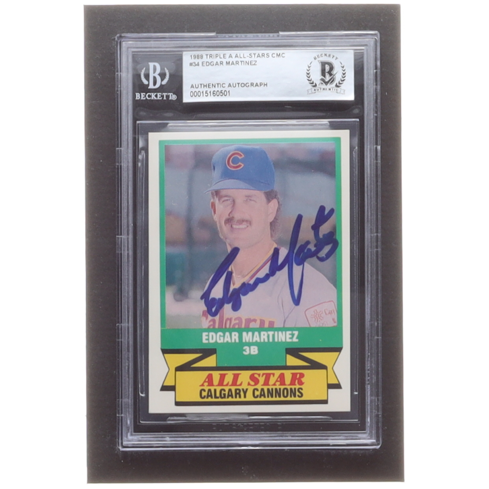Edgar Martinez Signed 1988 Triple A All-Stars CMC #34 (BGS) | Pristine ...