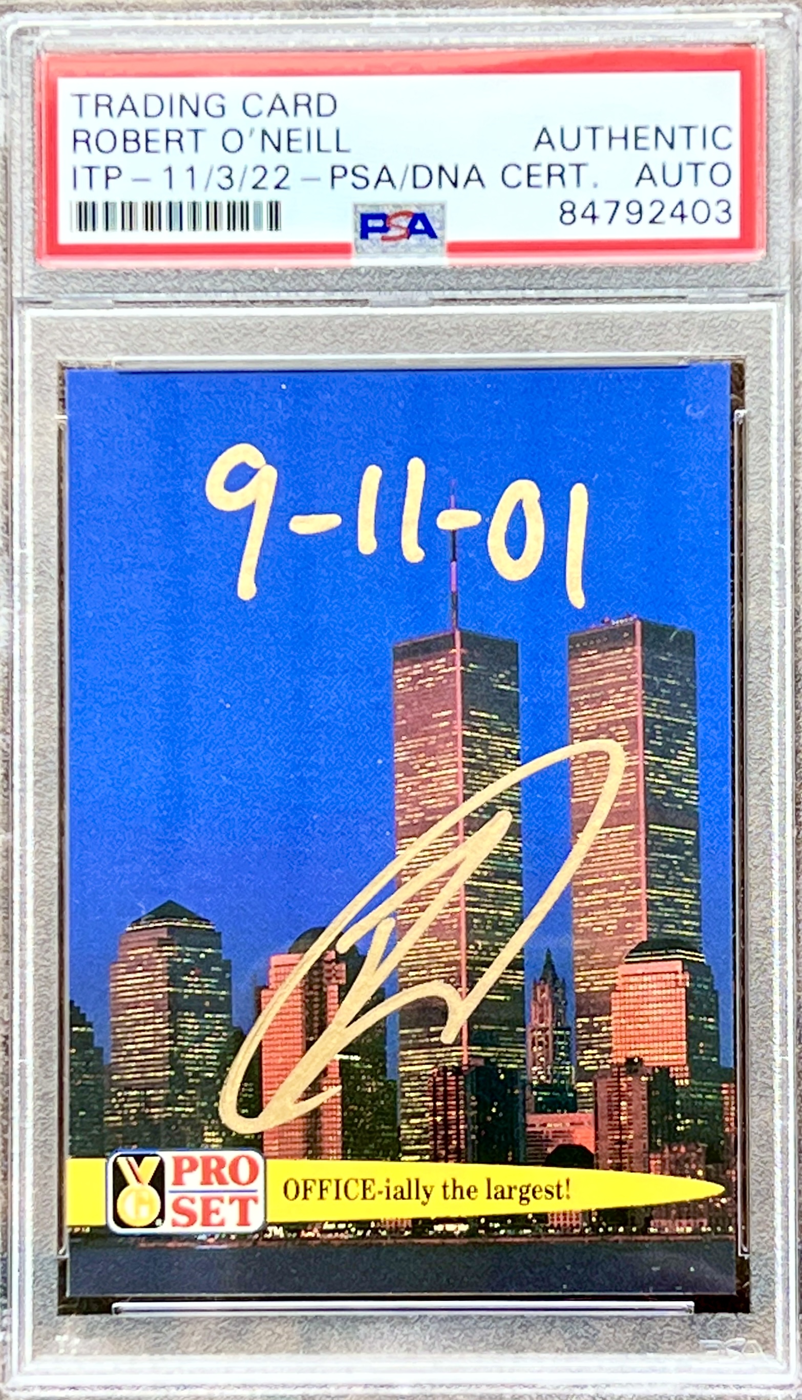 Robert J. O'Neill Signed OFFICE-ially the Largest 1992 Pro Set Guinness ...