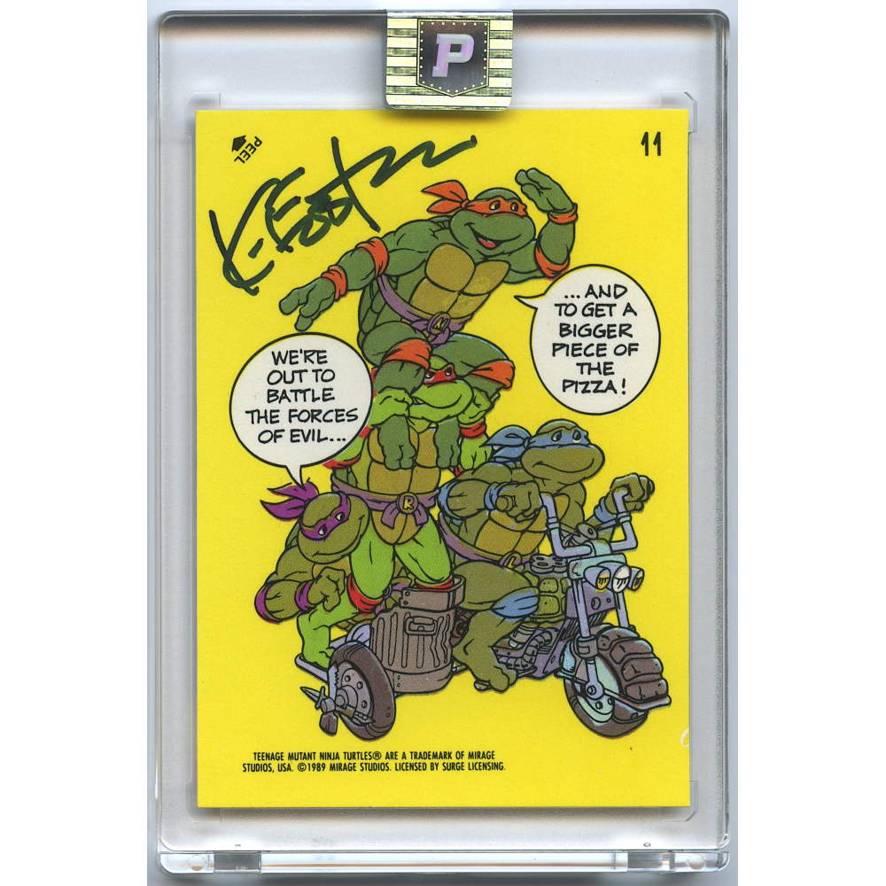 Kevin Eastman Signed 1989 Topps TMNT Series 1 Stickers #11 "We're Out ...