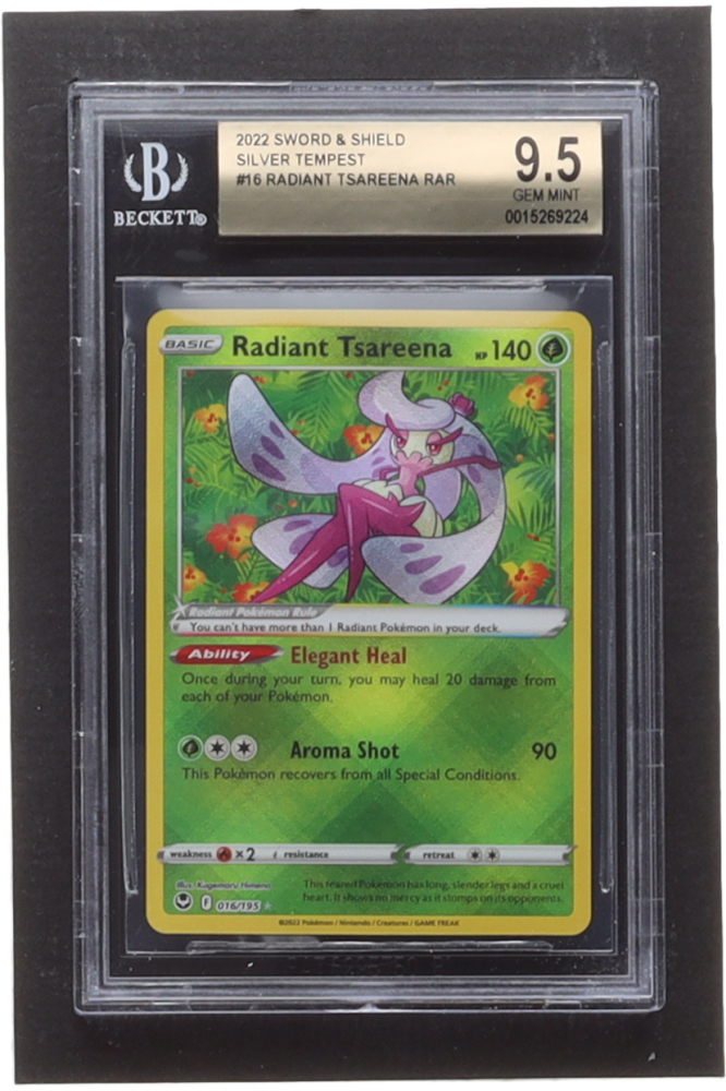 Radiant Tsareena 2022 Pokemon Sword and Shield Silver Tempest #16 (BGS 9.5) | Pristine Auction
