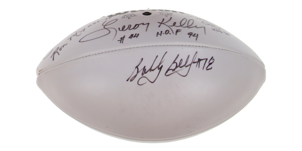 NFL Football Signed by (6) with Chuck Taylor, Ron Mix, Leroy Kelly ...