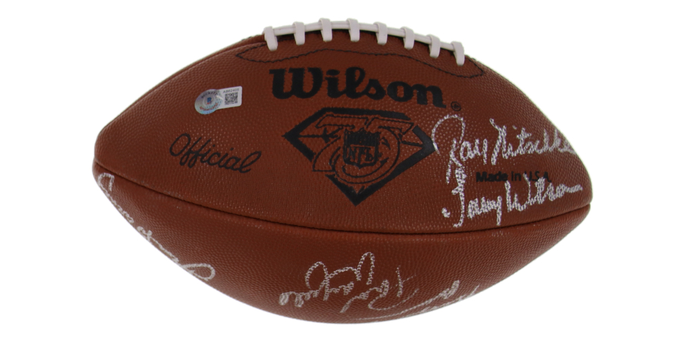 NFL Football Signed by (13) with Deacon Jones, Don Maynard, Chuck ...