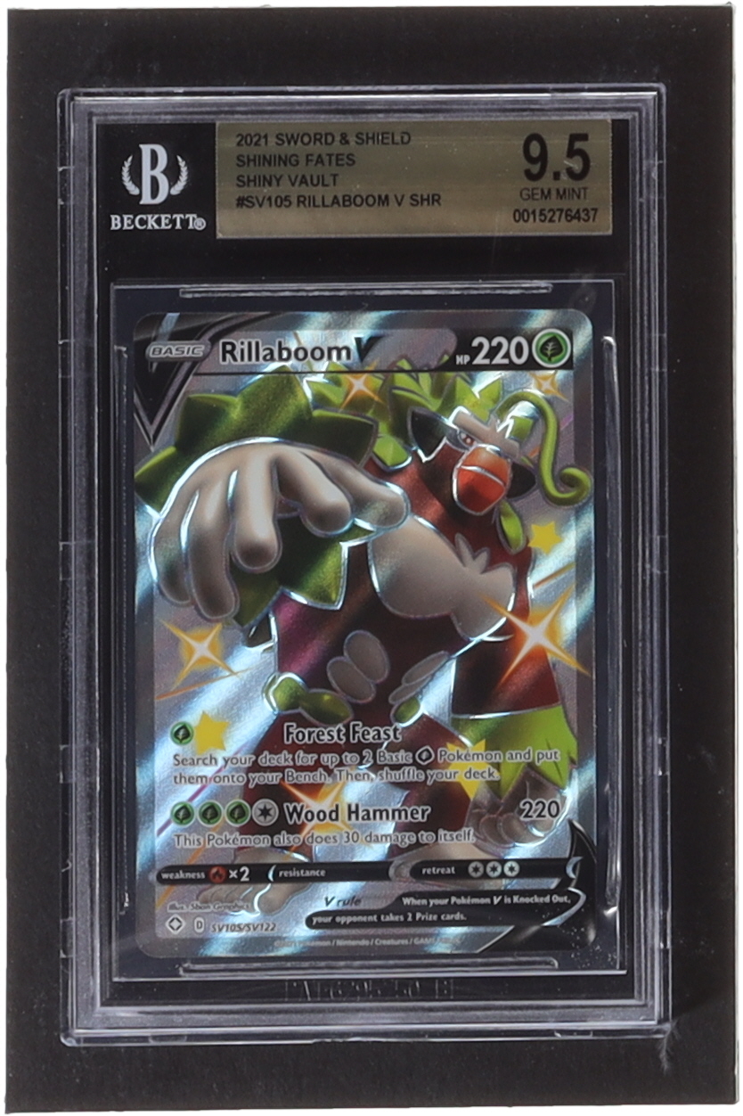 Rillaboom V 2021 Pokemon Sword and Shield Shining Fates Shiny Vault # ...