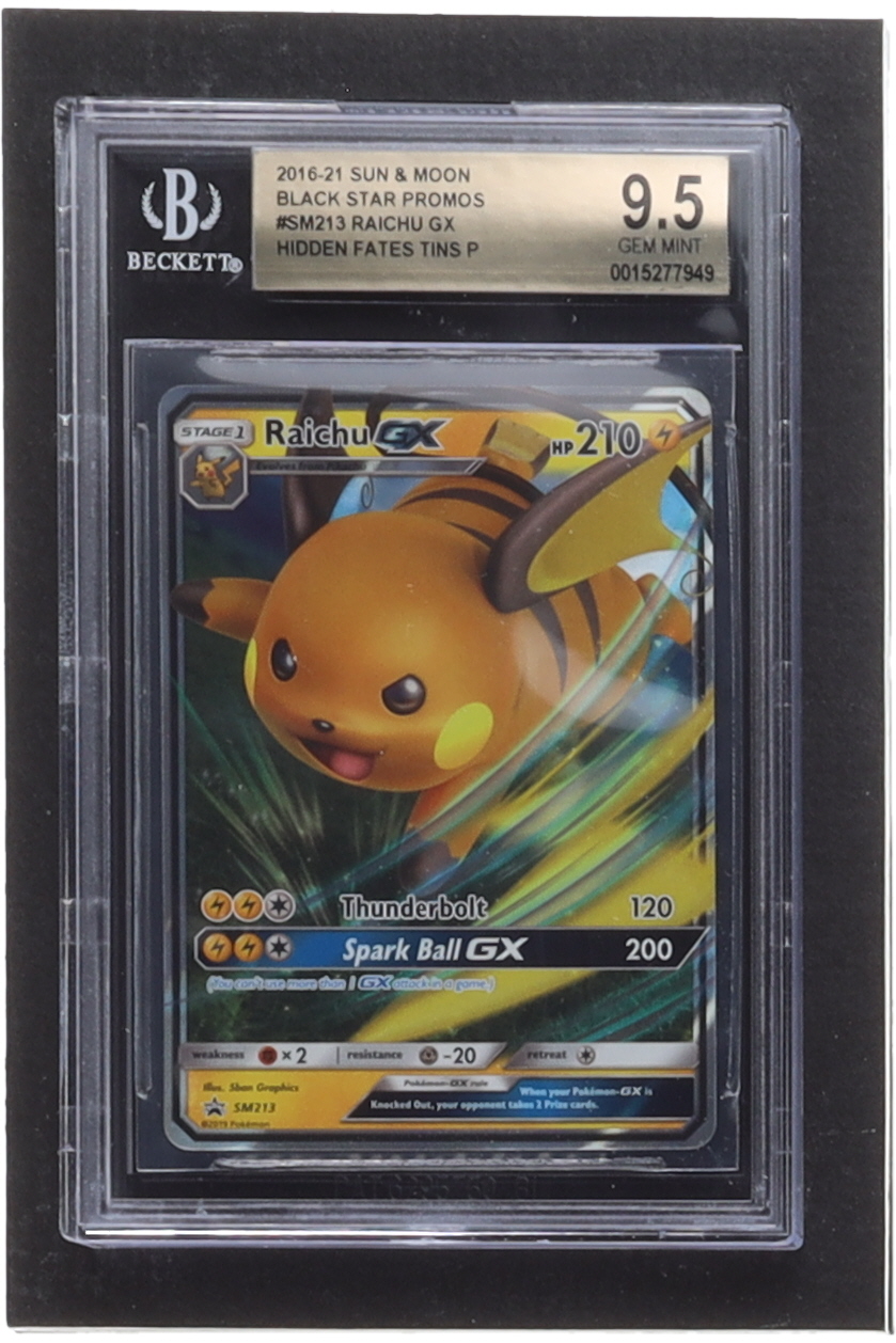 Raichu GX 2016-21 Pokemon Sun and Moon Black Star Promos #SM213 (BGS 9. ...