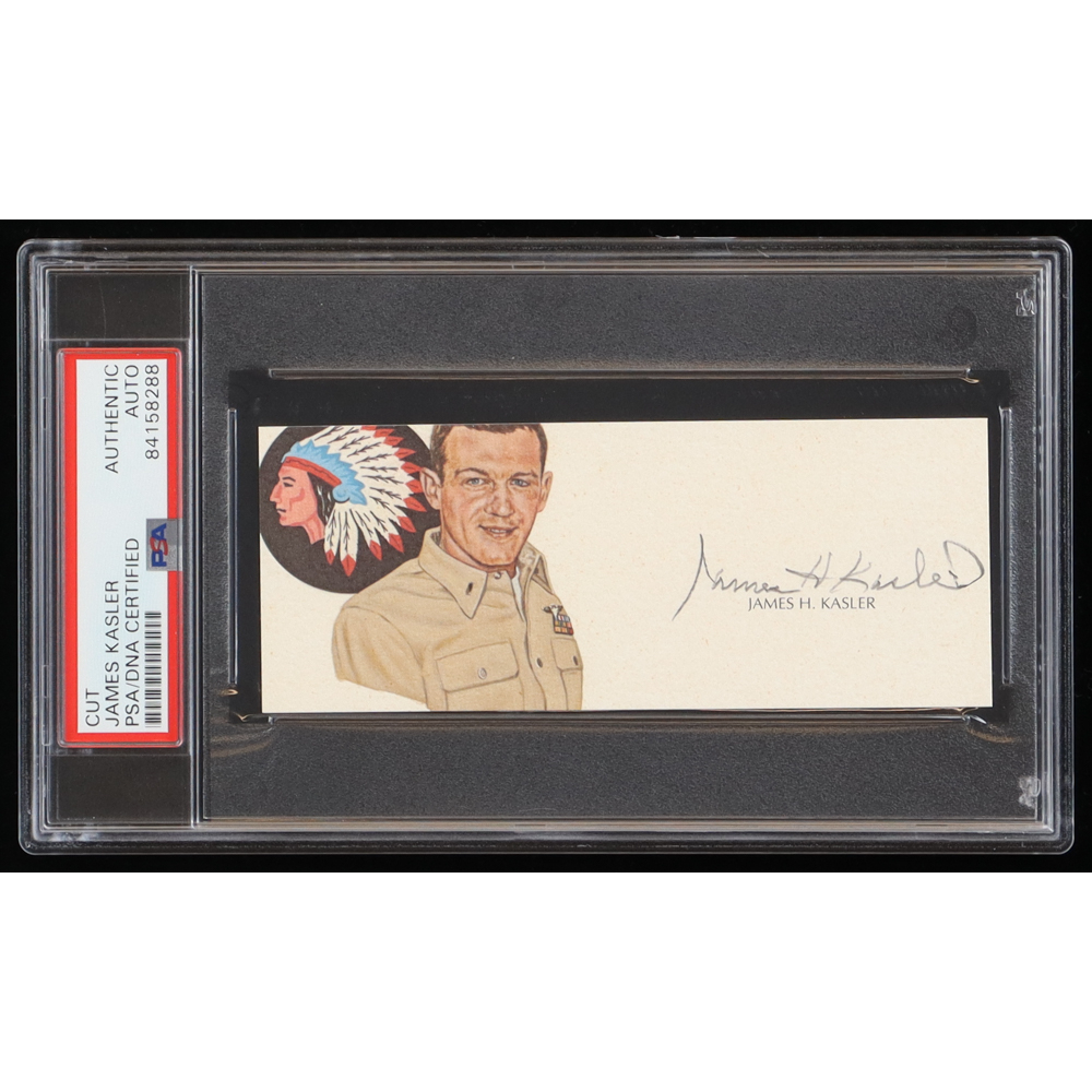 James H. Kasler Signed 2x5 Cut (PSA Encapsulated) | Pristine Auction James H. Kasler Signed 2x5 Cut (PSA Encapsulated) | Pristine Auction