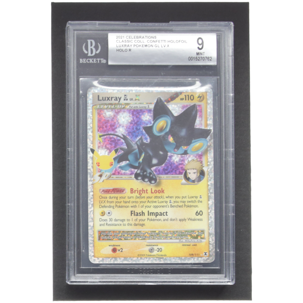 Luxray GL LV. X Pokemon 2021 Celebrations #109 (BGS 9) | Pristine Auction