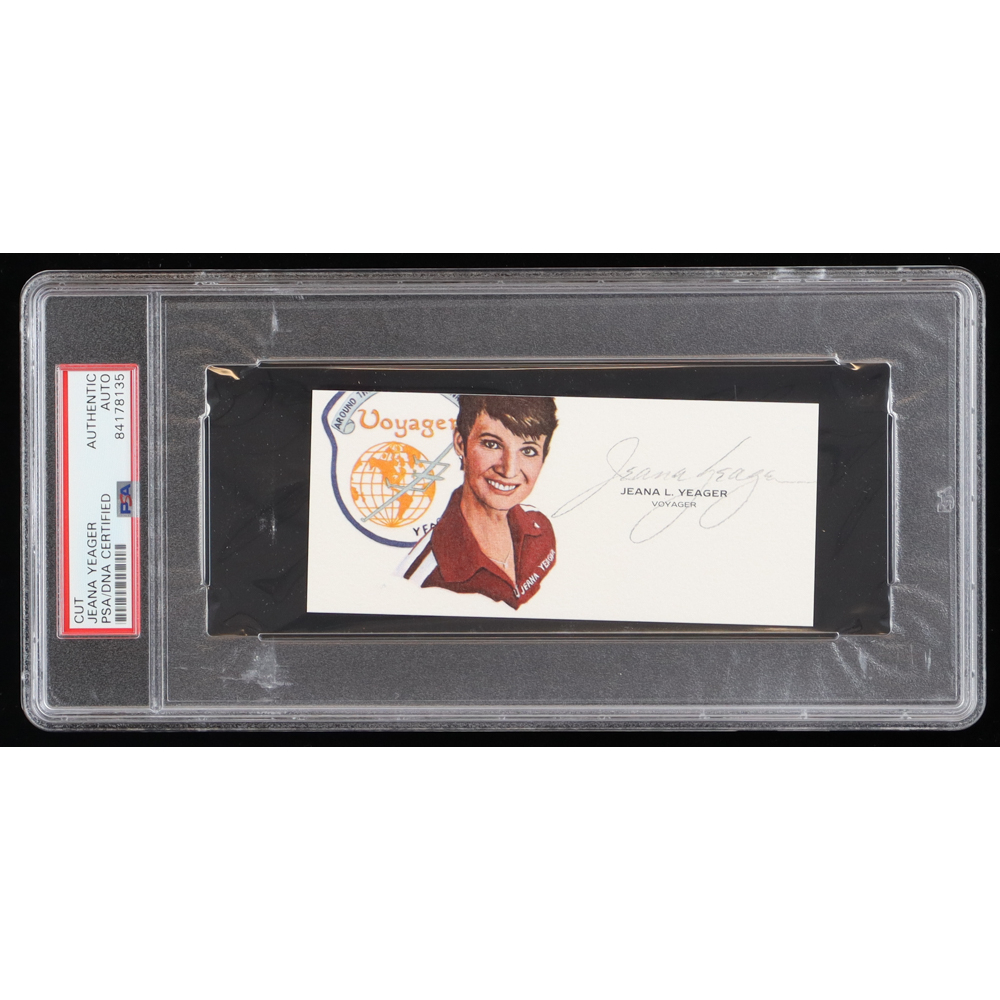 Jeana Yeager Signed 2.5x5 Cut (PSA Encapsulated) | Pristine Auction