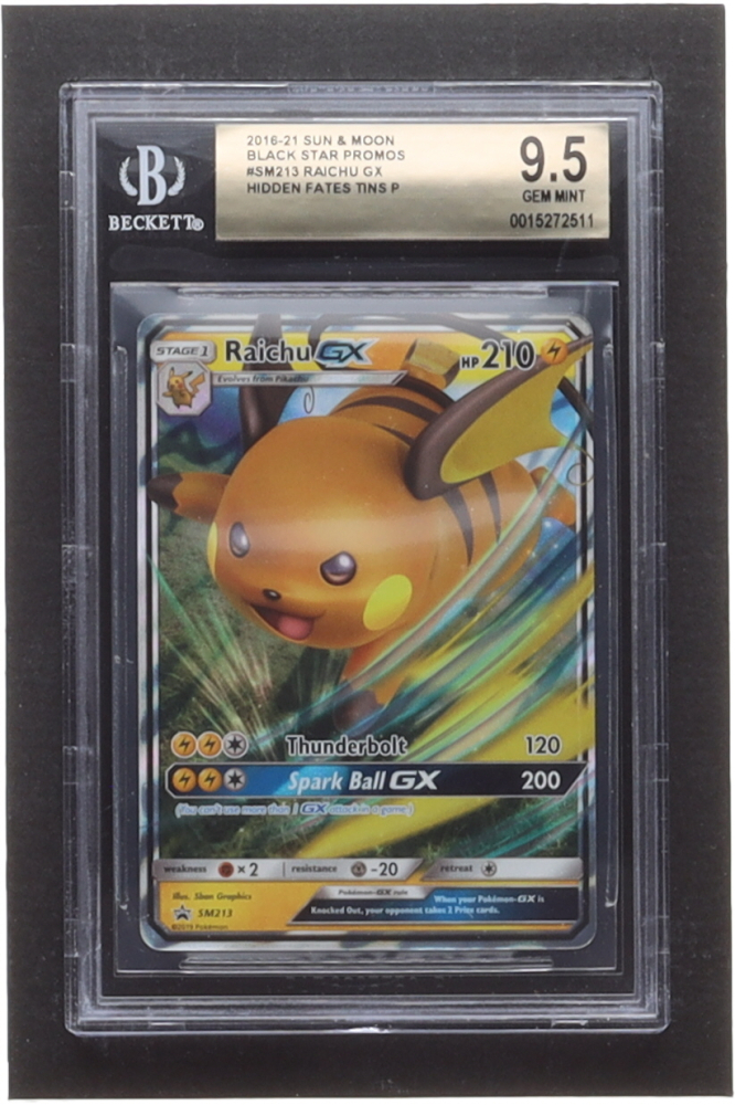 Raichu GX 2016-21 Pokemon Sun and Moon Black Star Promos #SM213 (BGS 9. ...