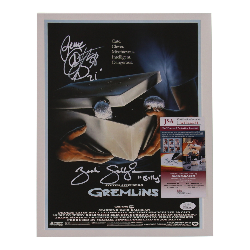 Corey Feldman & Zach Galligan Signed "Gremlins" 11x14 Movie Poster ...