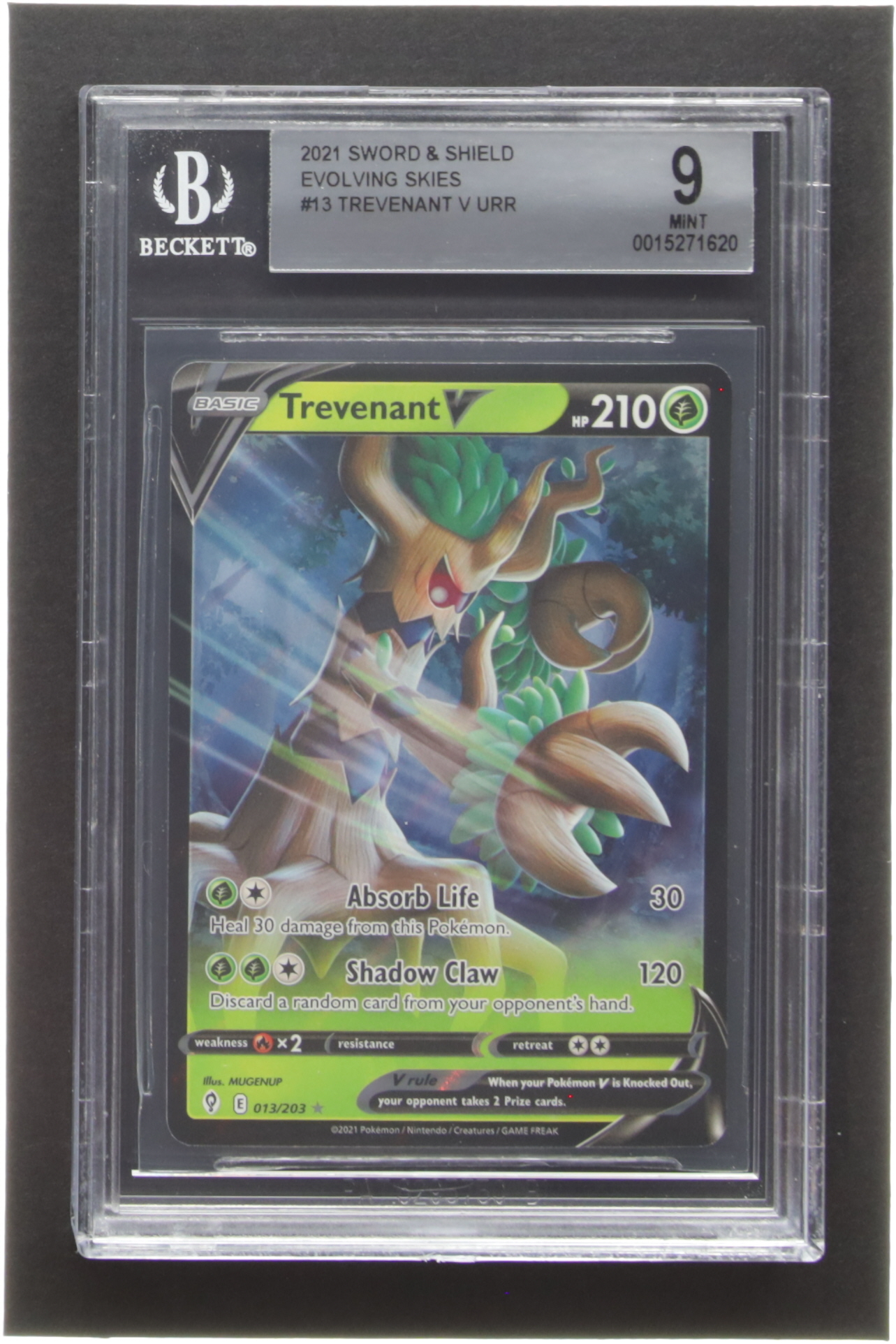 Trevenant V Pokemon 2021 Evolving Skies #13 (BGS 9) | Pristine Auction