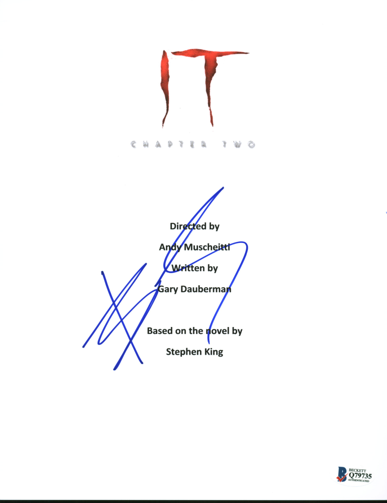 Bill Skarsgard Signed "IT: Chapter Two" Script Cover 8x10 Photo ...