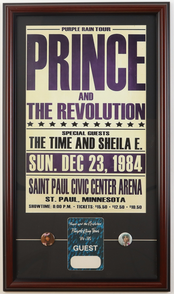 "Prince and The Revolution: Purple Rain" Custom Framed Tour Poster ...