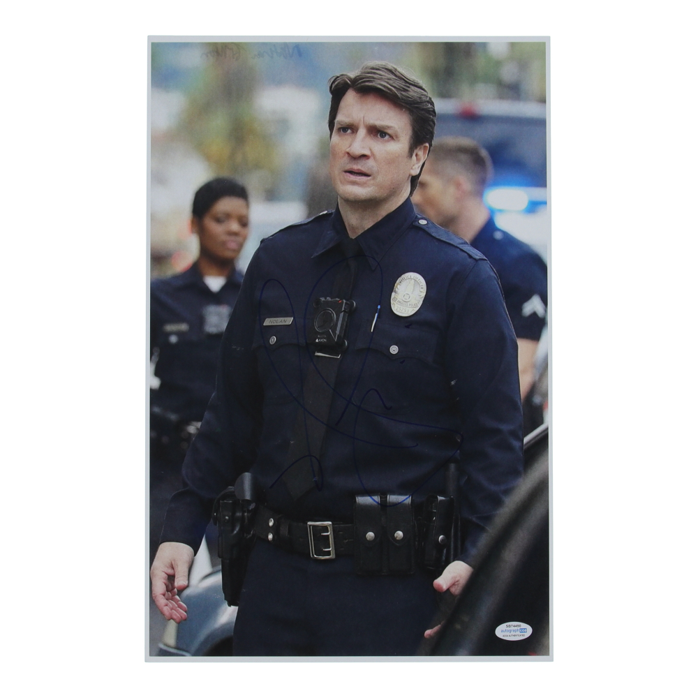 Nathan Fillion Signed "The Rookie" 11x17 Photo (AutographCOA ...