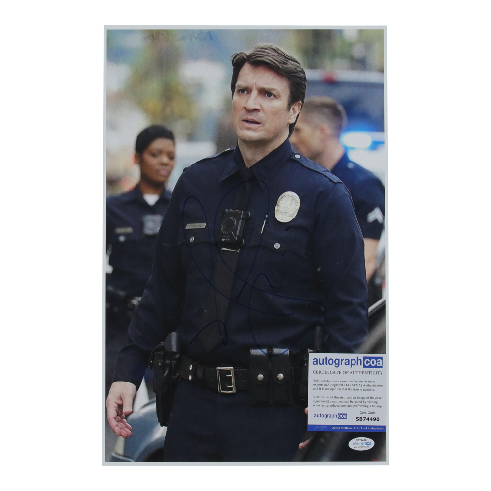 Nathan Fillion Signed "The Rookie" 11x17 Photo (AutographCOA ...
