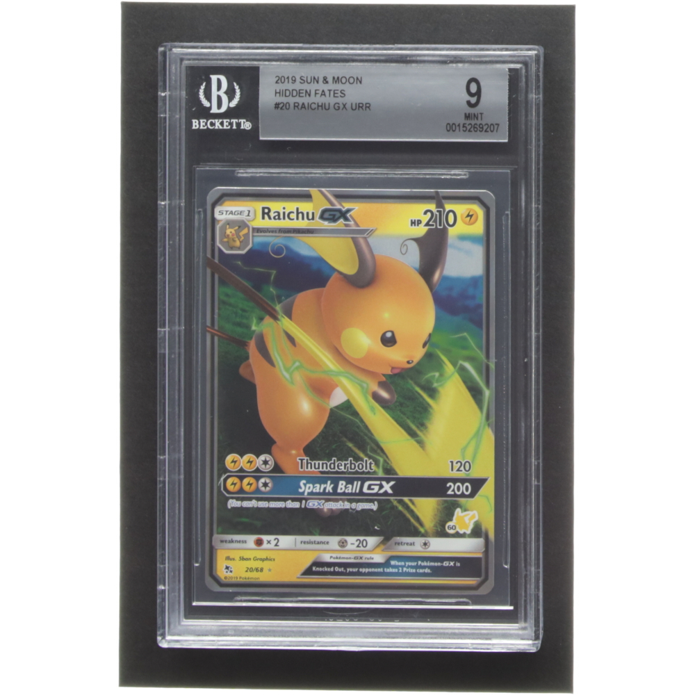 Raichu GX Pokemon 2019 Hidden Fates #20 (BGS 9) | Pristine Auction