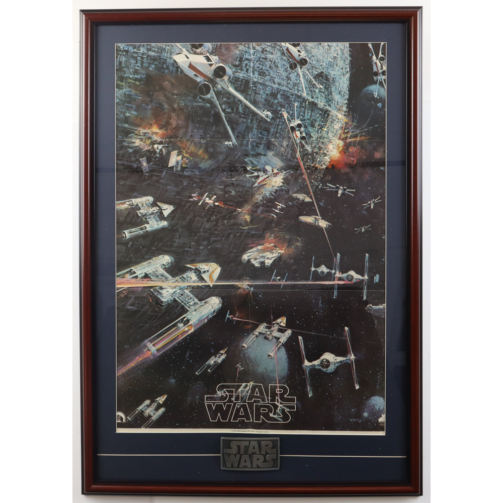 "Star Wars" Custom Framed 1977 Original Promotion Only Poster with ...