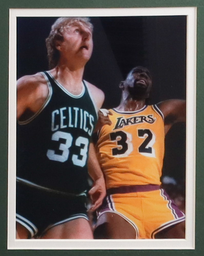 Larry Bird Signed Custom Framed Jersey Display with Vintage Celtics ...