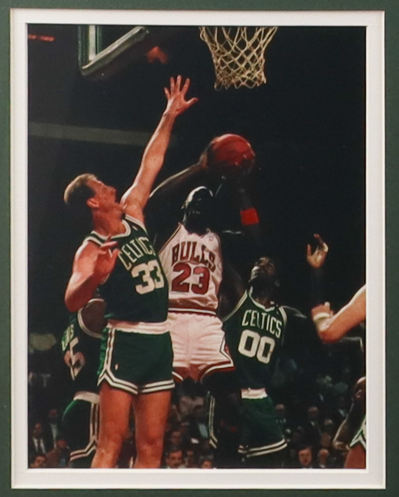 Larry Bird Signed Custom Framed Jersey Display with Vintage Celtics ...