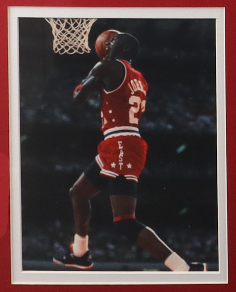 Michael Jordan All-Stars Custom Framed Jersey Display with (3) Vintage All-Star Game Pins ...
