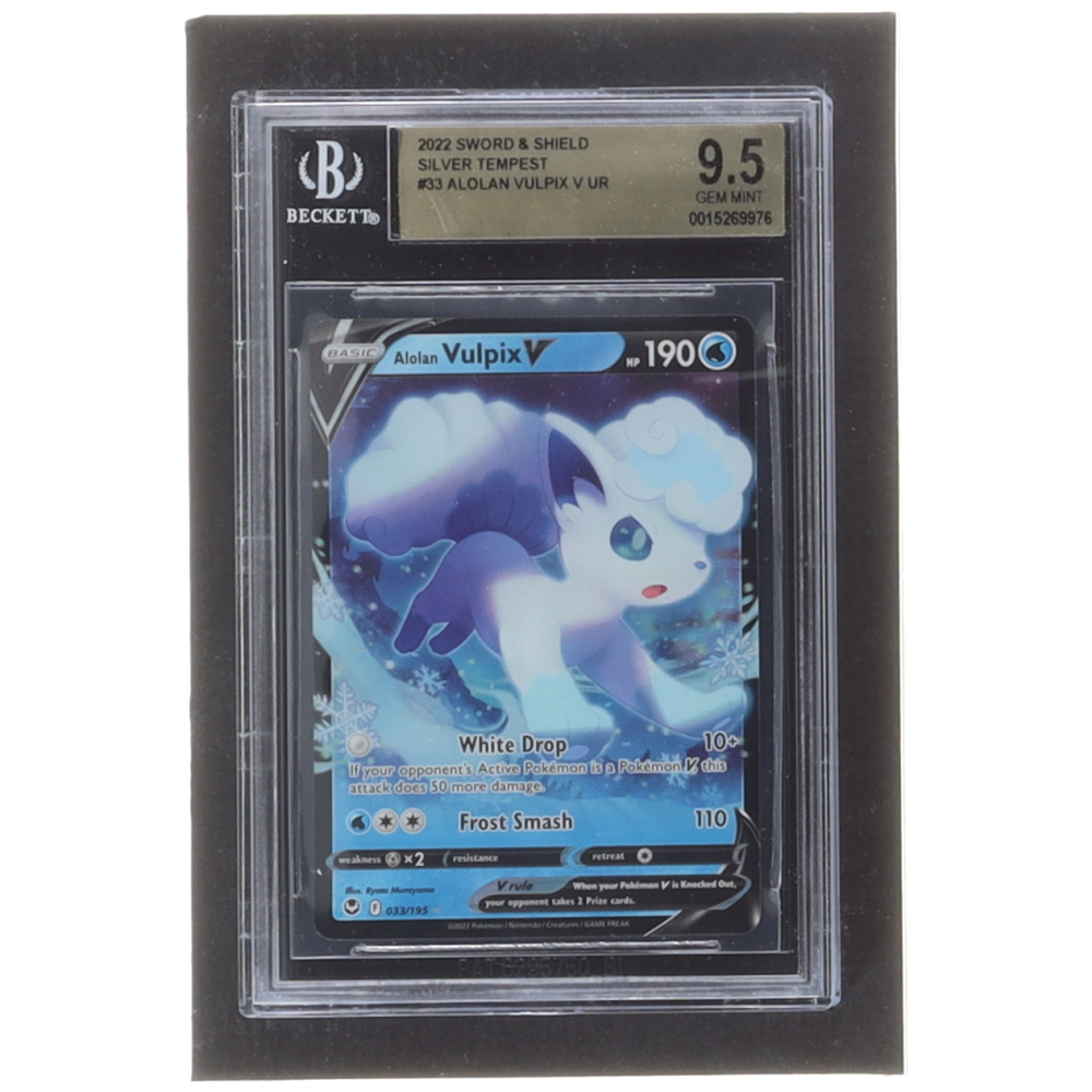 Alolan Vulpix V 2022 Pokemon Sword and Shield Silver Tempest #33 (BGS 9.5) | Pristine Auction
