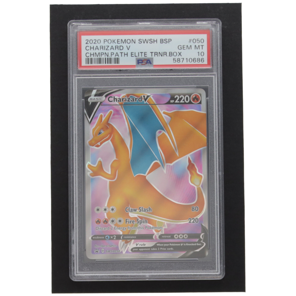 Charizard V Pokemon 2020 Sword & Shield Promo SWSH#50 (PSA 10 ...