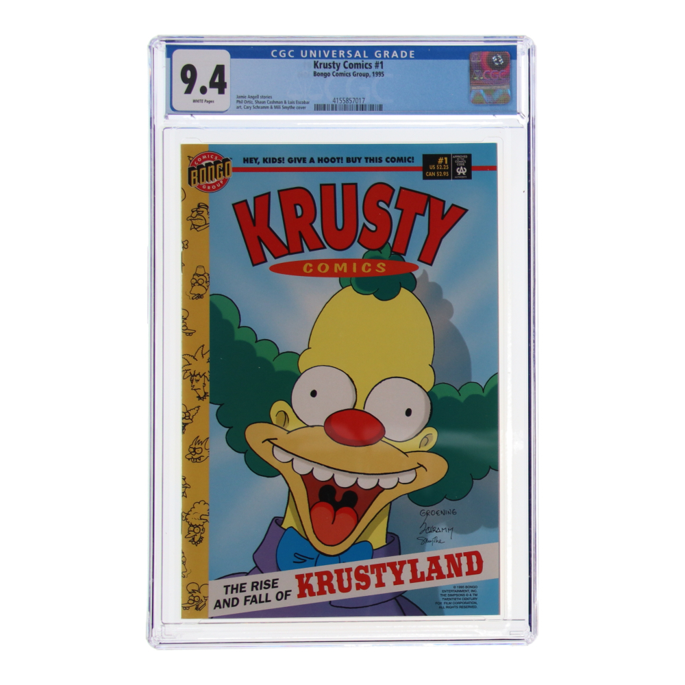 1995 "Krusty Comics" Issue #1 Bongo Comics Group Comic Book (CGC 9.4 ...