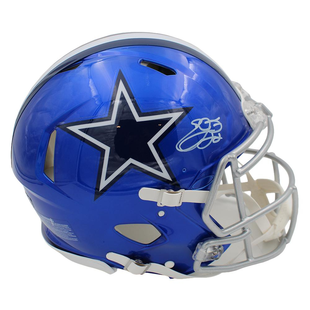 Emmitt Smith Signed Cowboys Full-Size Authentic On-Field Flash ...