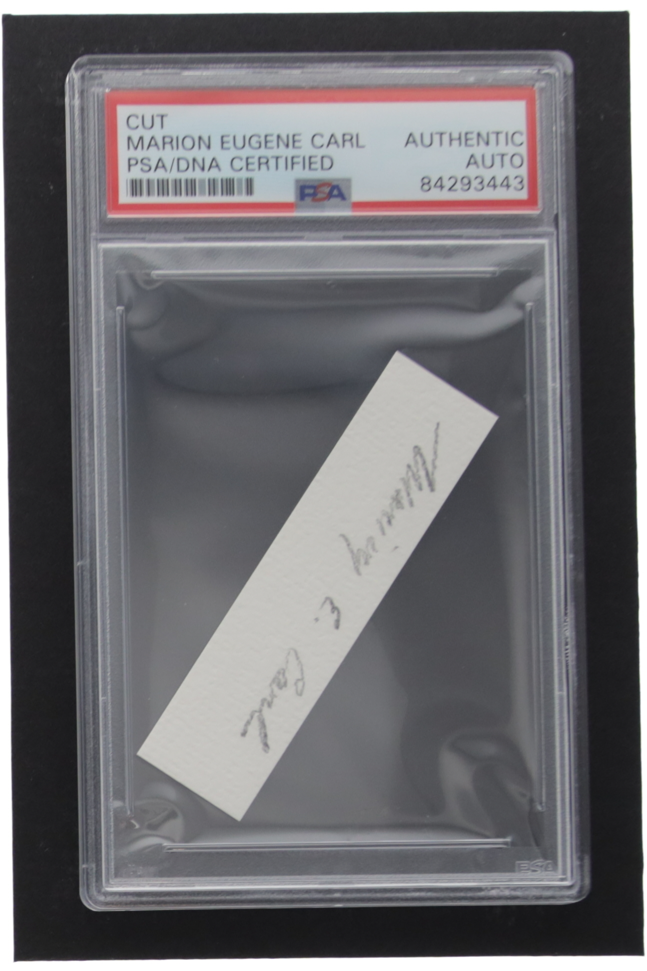 Marion Eugene Carl Signed Cut (PSA) | Pristine Auction