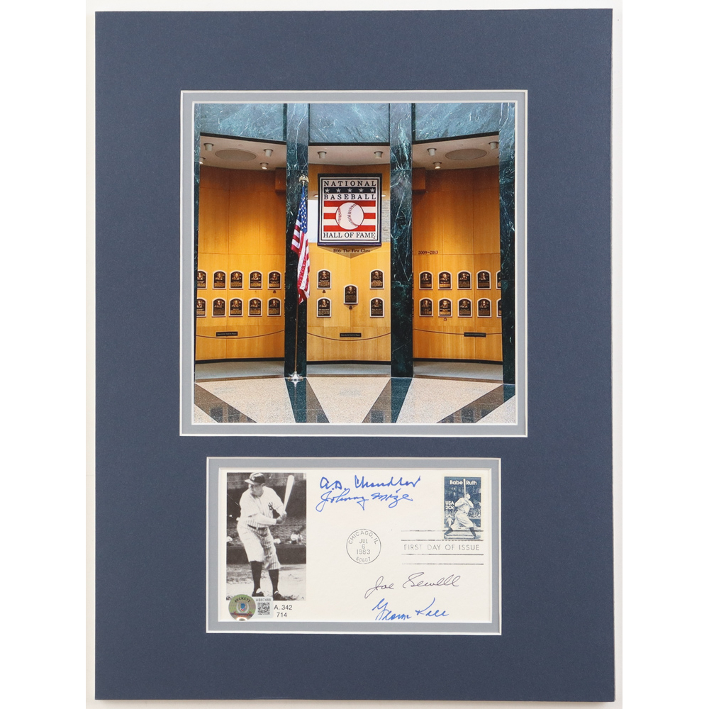 Happy Chandler, Johnny Mize, Joe Sewell & George Kell Signed Custom ...