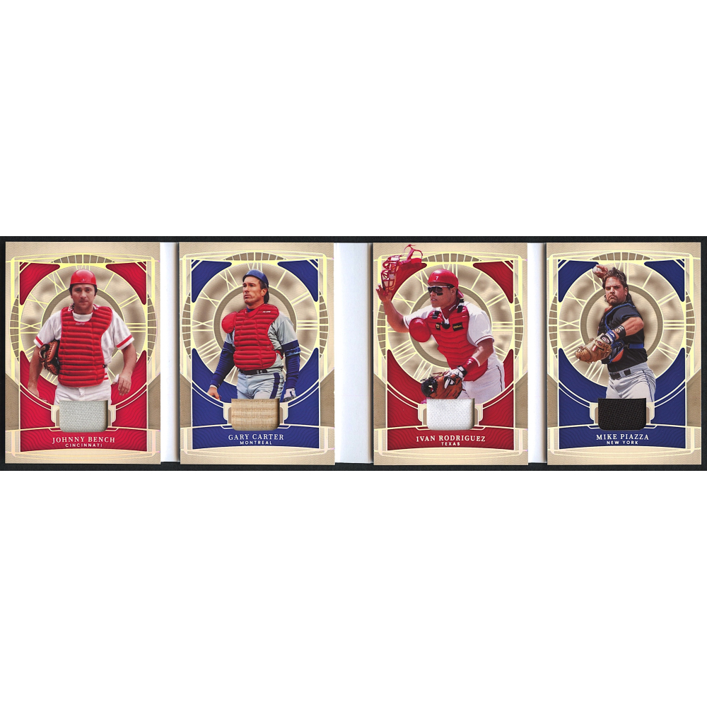 Johnny Bench / Gary Carter / Ivan Rodriguez / Mike Piazza 2022 Panini ...
