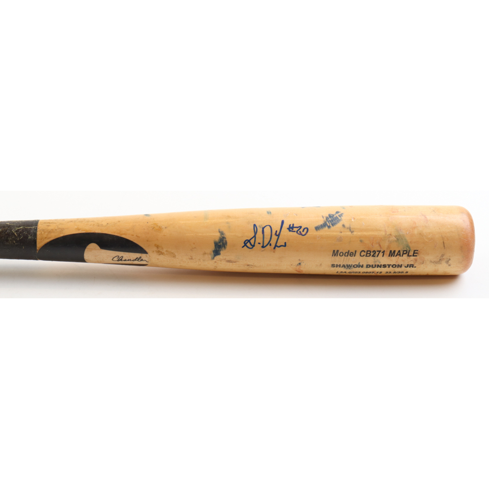 Shawon Dunston Jr. Signed Chandler Baseball Bat (Beckett) | Pristine ...