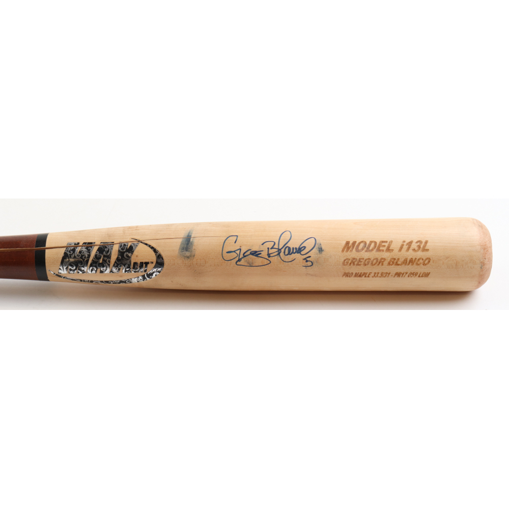 Gregor Blanco Signed Max Player Model Baseball Bat (Beckett) | Pristine ...