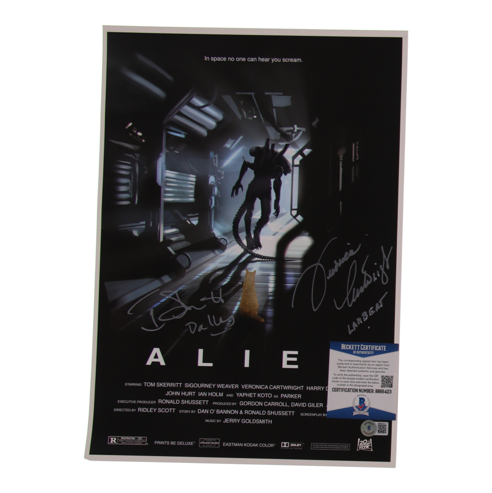 Veronica Cartwright & Tom Skerritt Signed "Alien" 11x17 Photo (Beckett ...