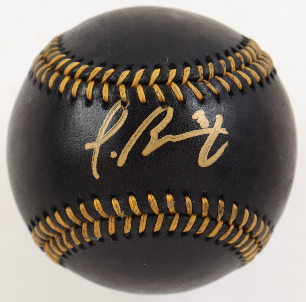 Javier Baez Signed OML Black Leather Baseball (JSA) | Pristine Auction