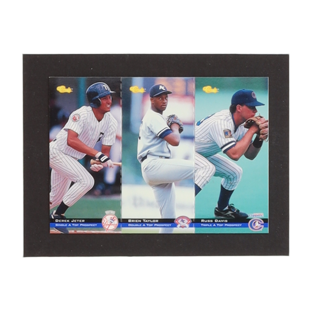 Derek Jeter / Brien Taylor / Russ Davis 1994 Classic Tri-Cards #T55 RC ...