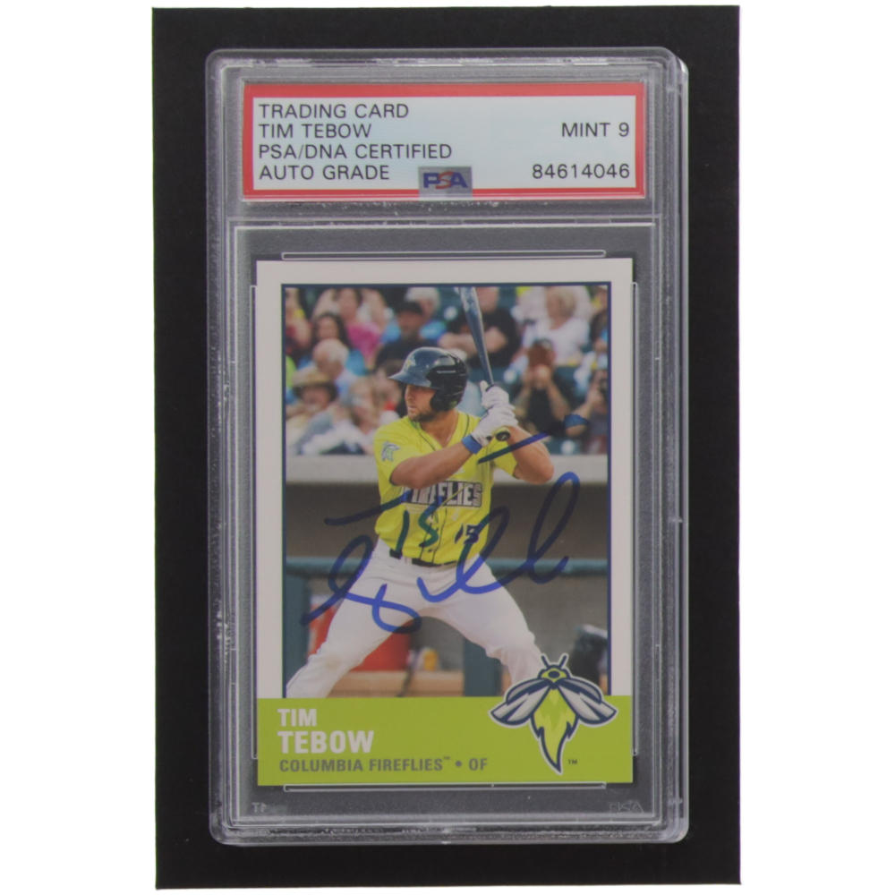 Tim Tebow Signed 2017 Columbia Fireflies Grandstand #25 (PSA ...