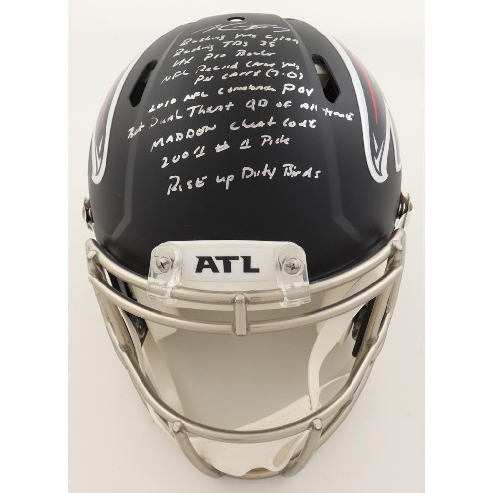 Michael Vick Signed Falcons Full-Size Authentic On-Field Speed Helmet ...