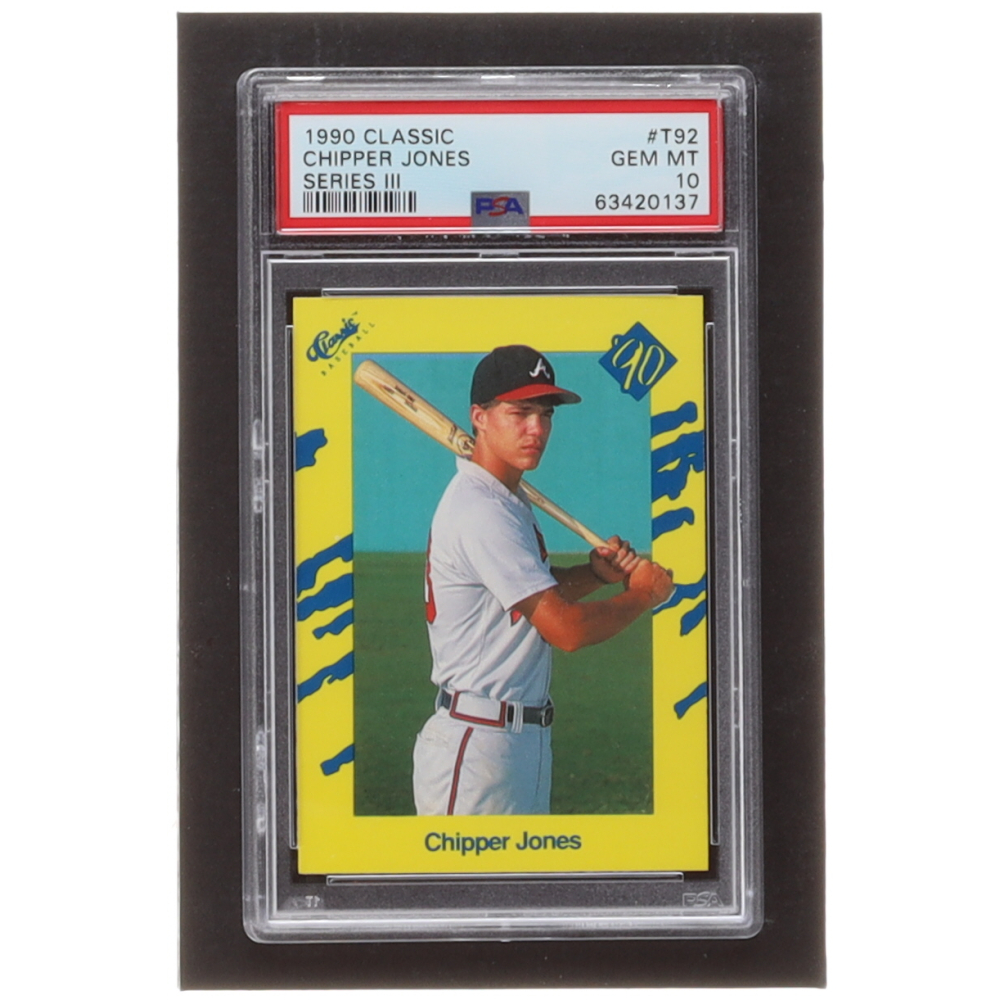 Chipper Jones 1990 Classic Yellow #T92 RC (PSA 10) | Pristine Auction