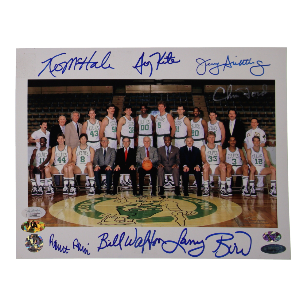 1985-86 Celtics 8x10 Photo Signed by (7) with Bill Walton, Larry Bird ...